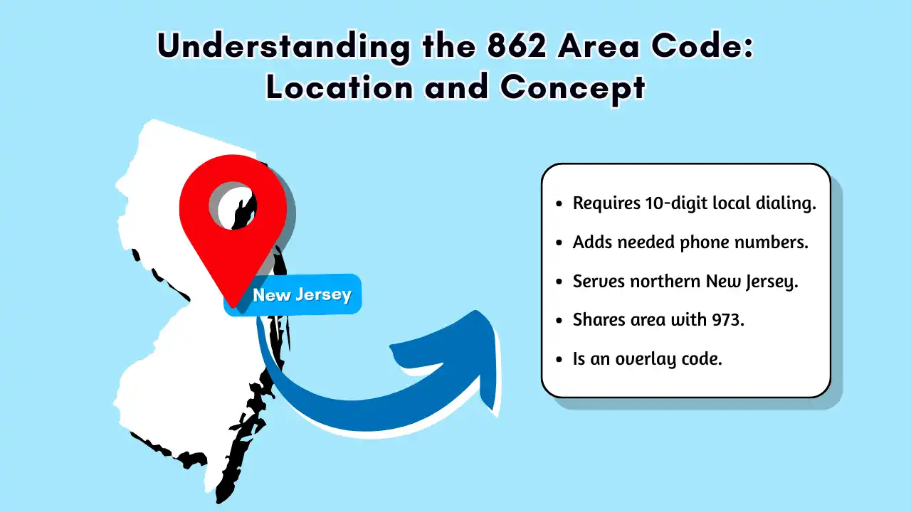Número de código de área 862 para empresas de Nueva Jersey y Newark