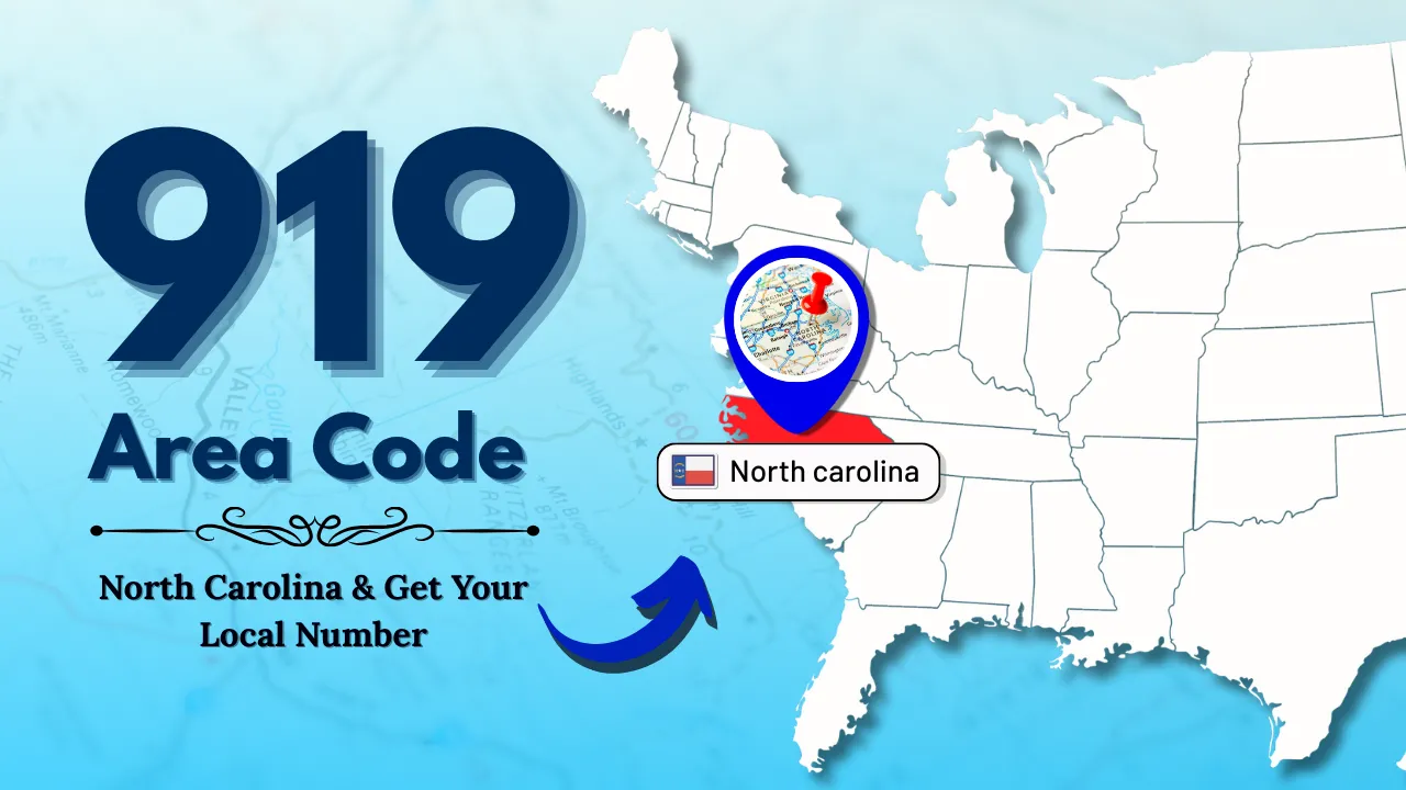 รหัสพื้นที่ 919: นอร์ทแคโรไลนา และรับหมายเลขพื้นที่ของคุณ